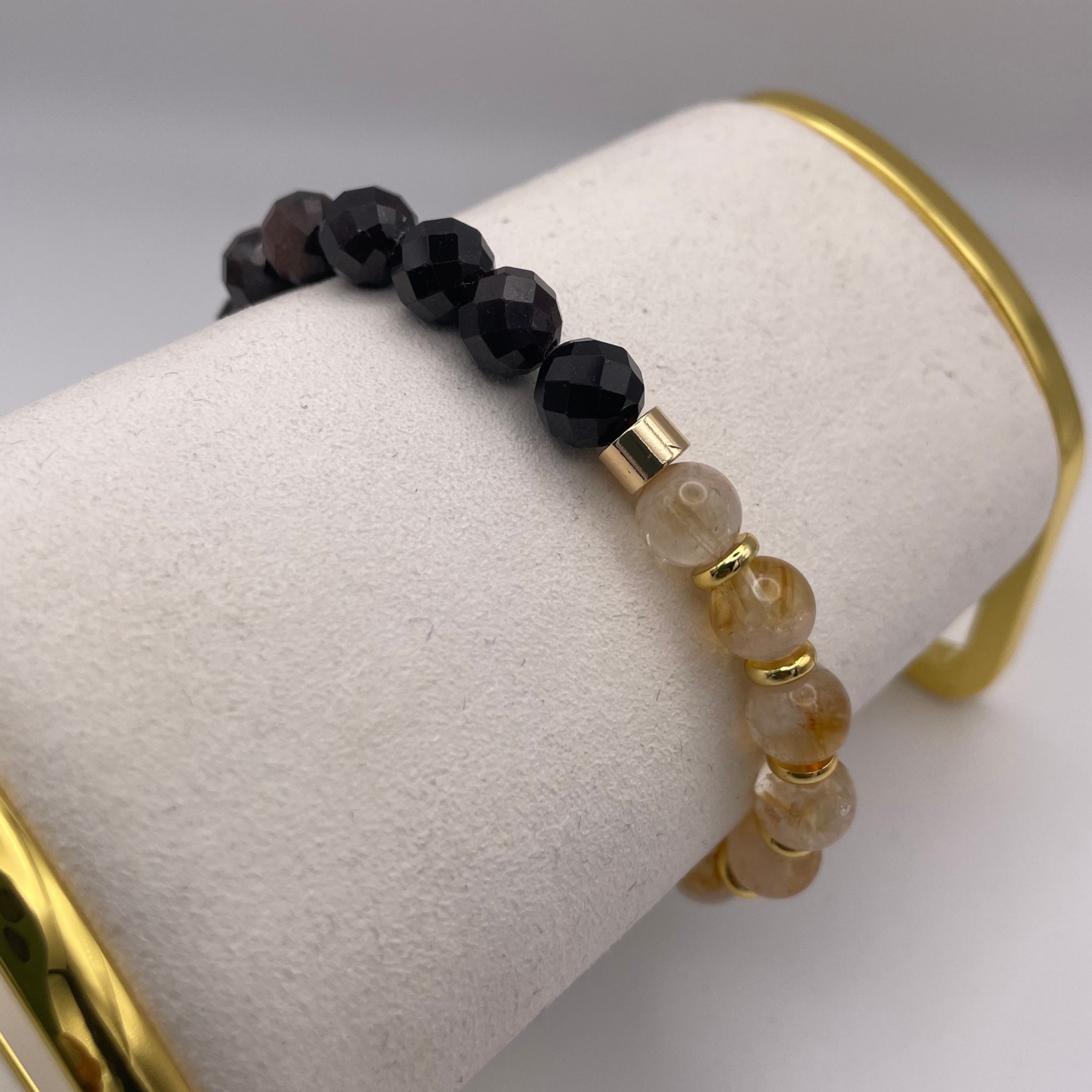 Garnet Citrine Bracelet Unique Stone Jewelry OAK ELK